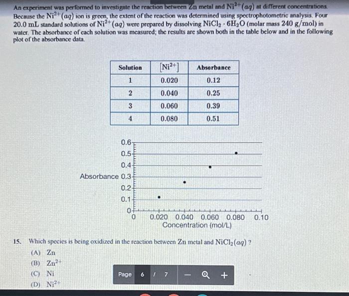 Solved An experiment was performed to investigate the | Chegg.com