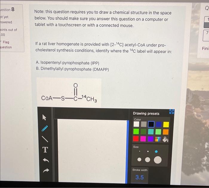 Note: this question requires you to draw a chemical | Chegg.com