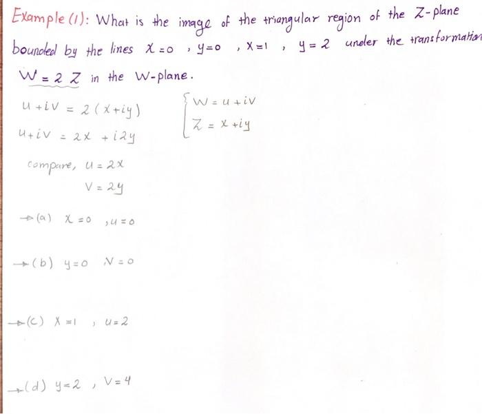 Solved I have 4 examples in conformal mapping | Chegg.com