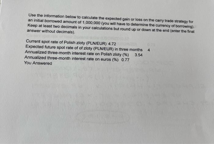 Solved Use the information below to calculate the expected | Chegg.com