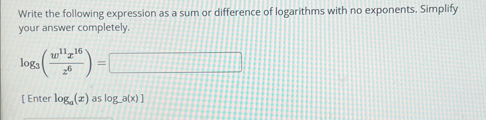 Solved Write the following expression as a sum or difference | Chegg.com