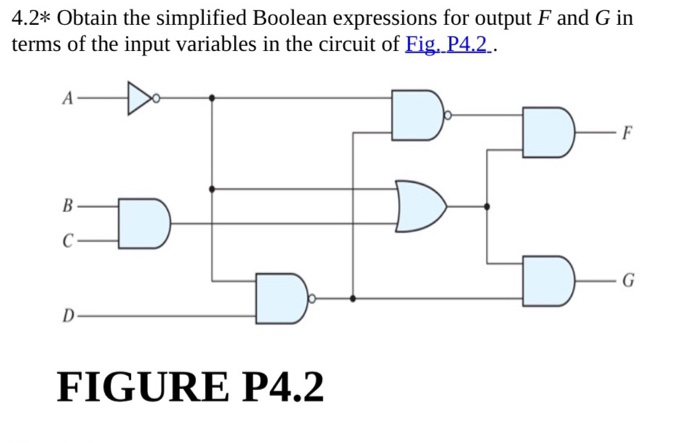 Solved 42 Obtain The Simplified Boolean Expressions For 5438