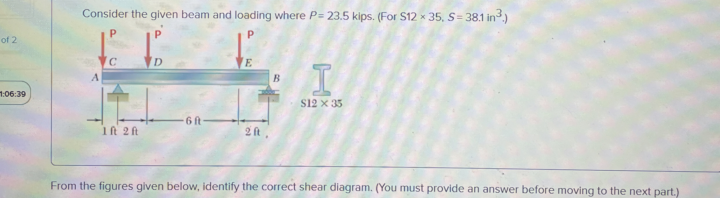 Solved Consider the given beam and loading where P=23.5 | Chegg.com