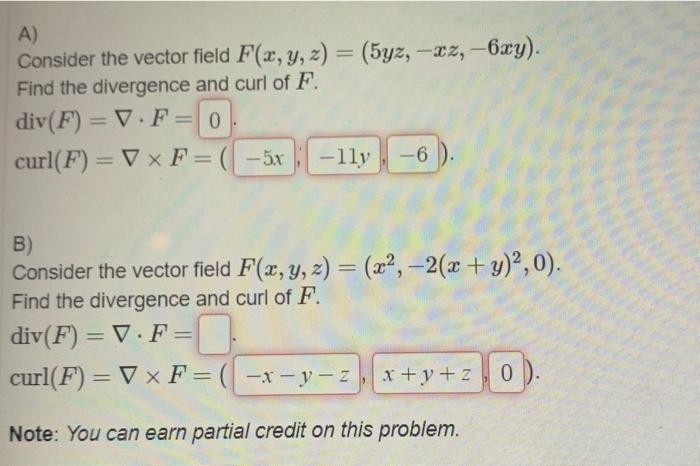 Solved A) Consider the vector field \\( F(x, y, z)=(5 y z,-x | Chegg.com