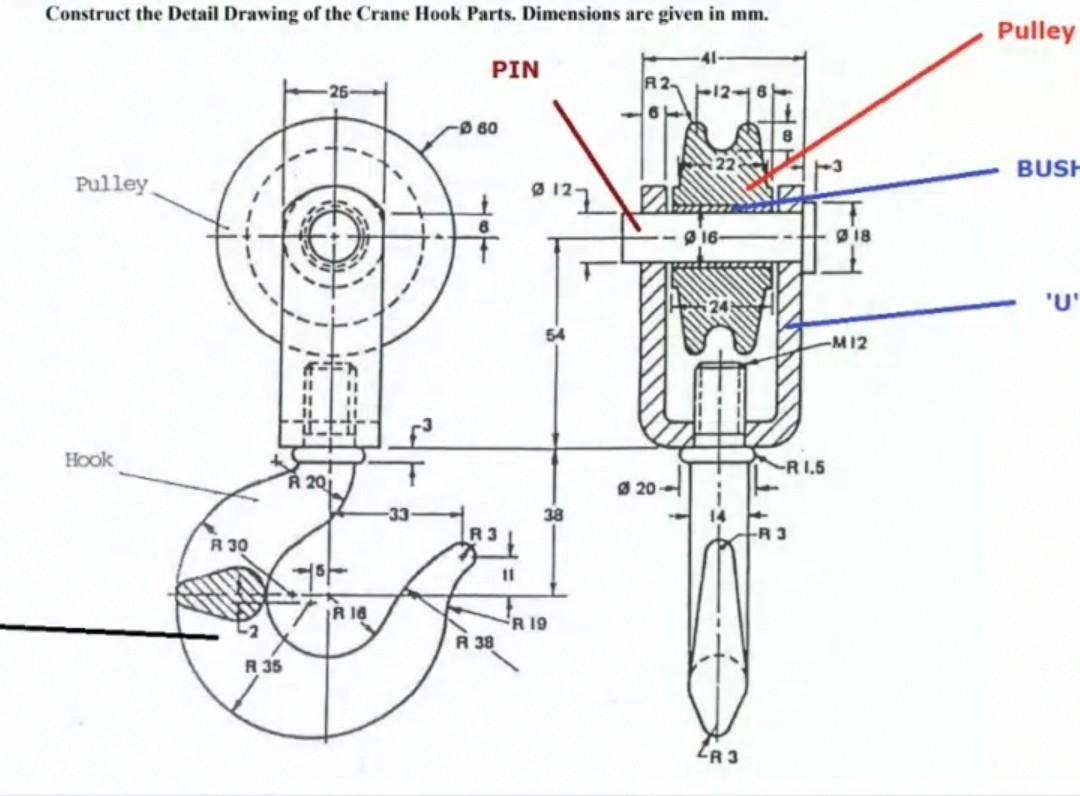 Solved Objective: Draw each part separate from the given | Chegg.com