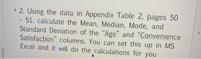 Solved 2. Using the data in Appendix Table 2, pages 50 - 51, | Chegg.com