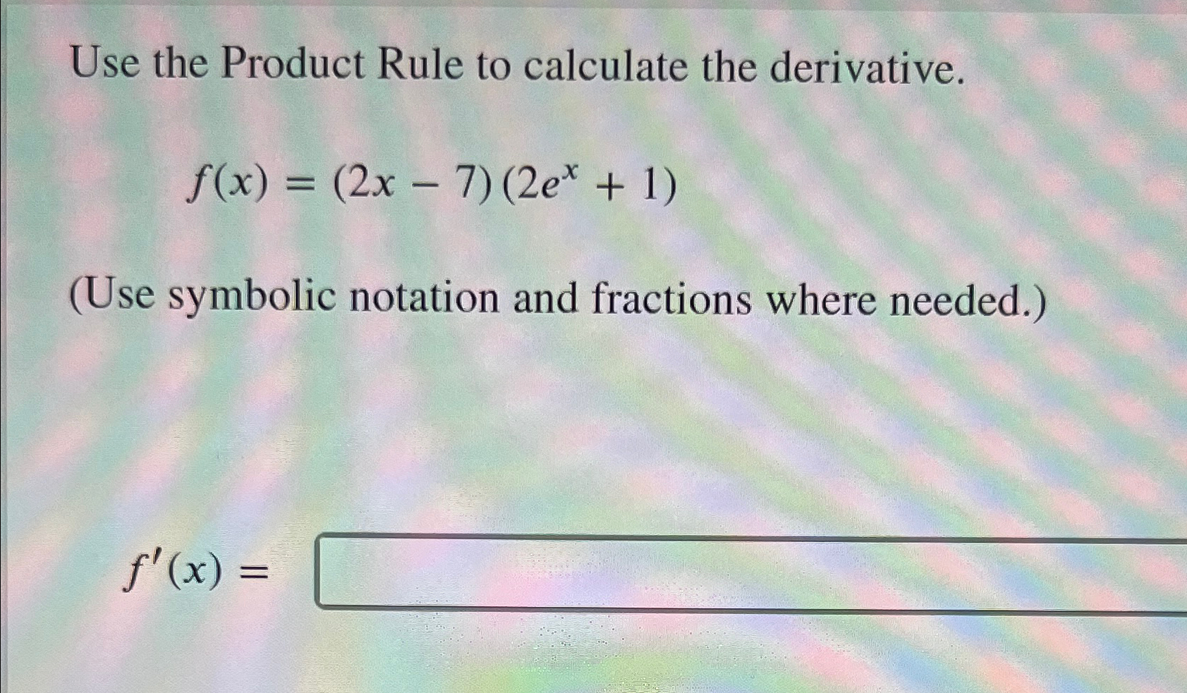 Solved Use the Product Rule to calculate the | Chegg.com