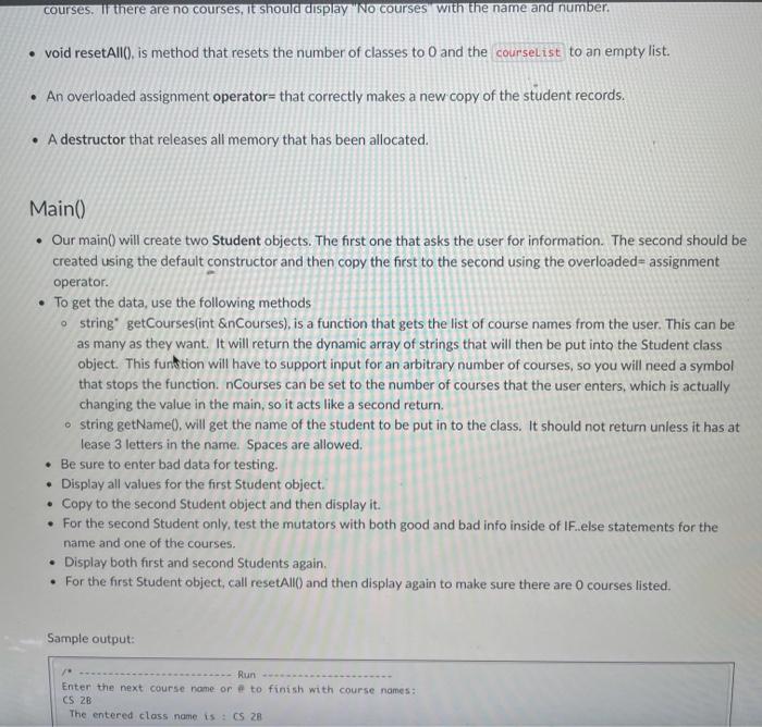 Solved intermediate c++. please write code following the | Chegg.com