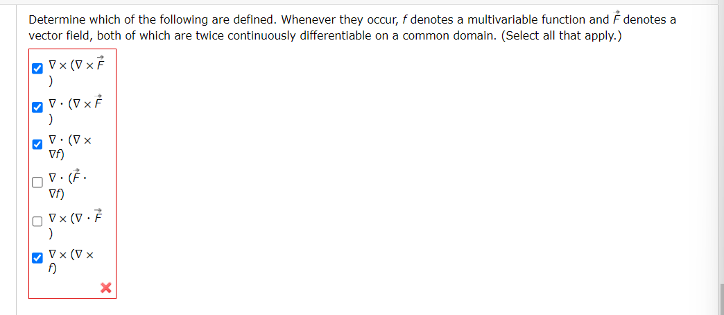 Solved Determine which of the following are defined. | Chegg.com