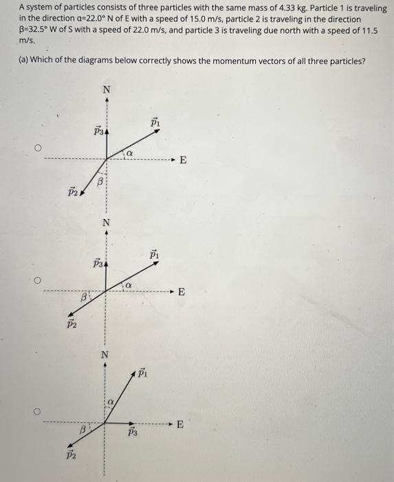 Solved A system of particles consists of three particles | Chegg.com