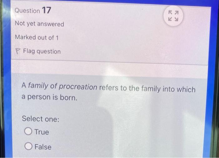Solved A family of procreation refers to the family into | Chegg.com