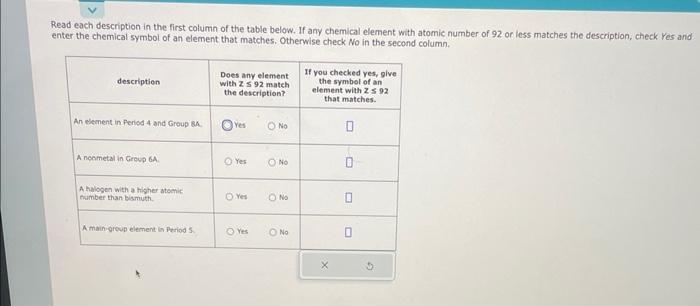 Solved Read each description in the first column of the | Chegg.com