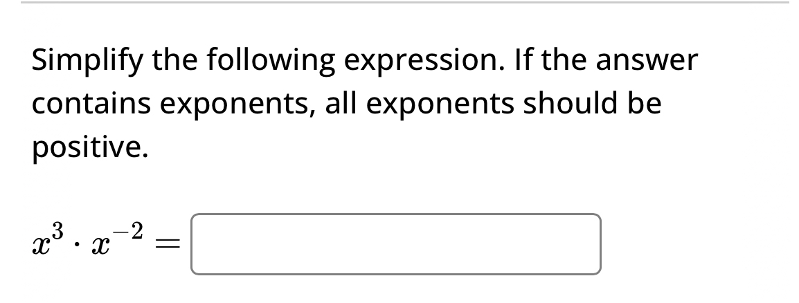 Solved Simplify the following expression. If the answer | Chegg.com