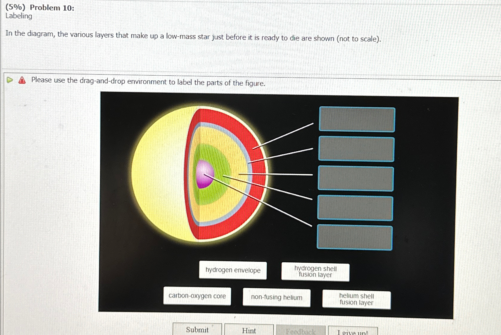 (5%) ﻿Problem 10:LabelingIn the diagram, the various | Chegg.com