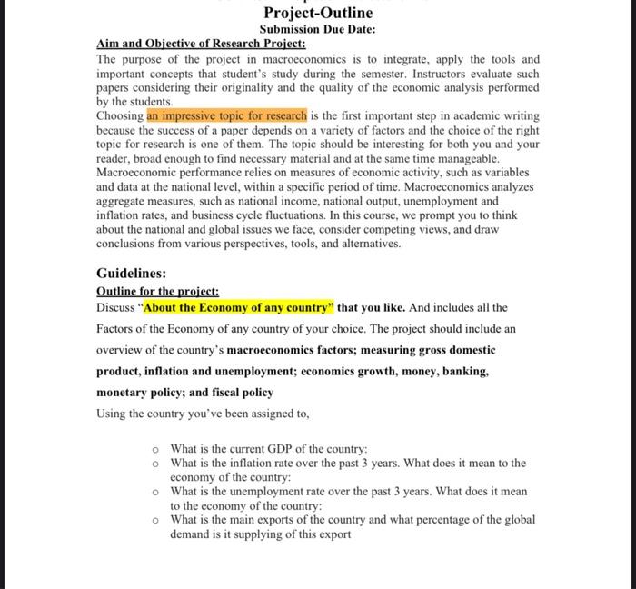 Solved Submission Due Date: Aim and Objective of Research | Chegg.com