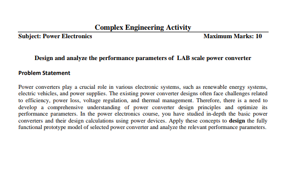 Solved Problem Statement Power converters play a crucial | Chegg.com