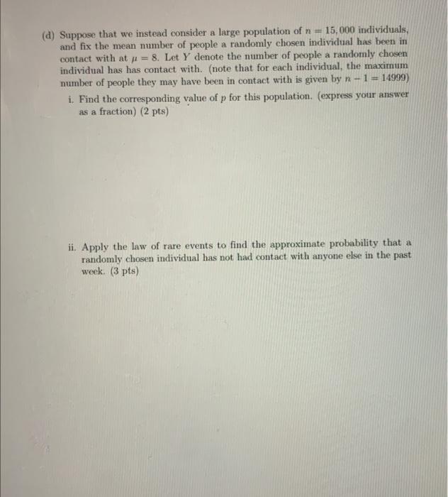 Solved (a) How many possible pairs of distinct individuals | Chegg.com