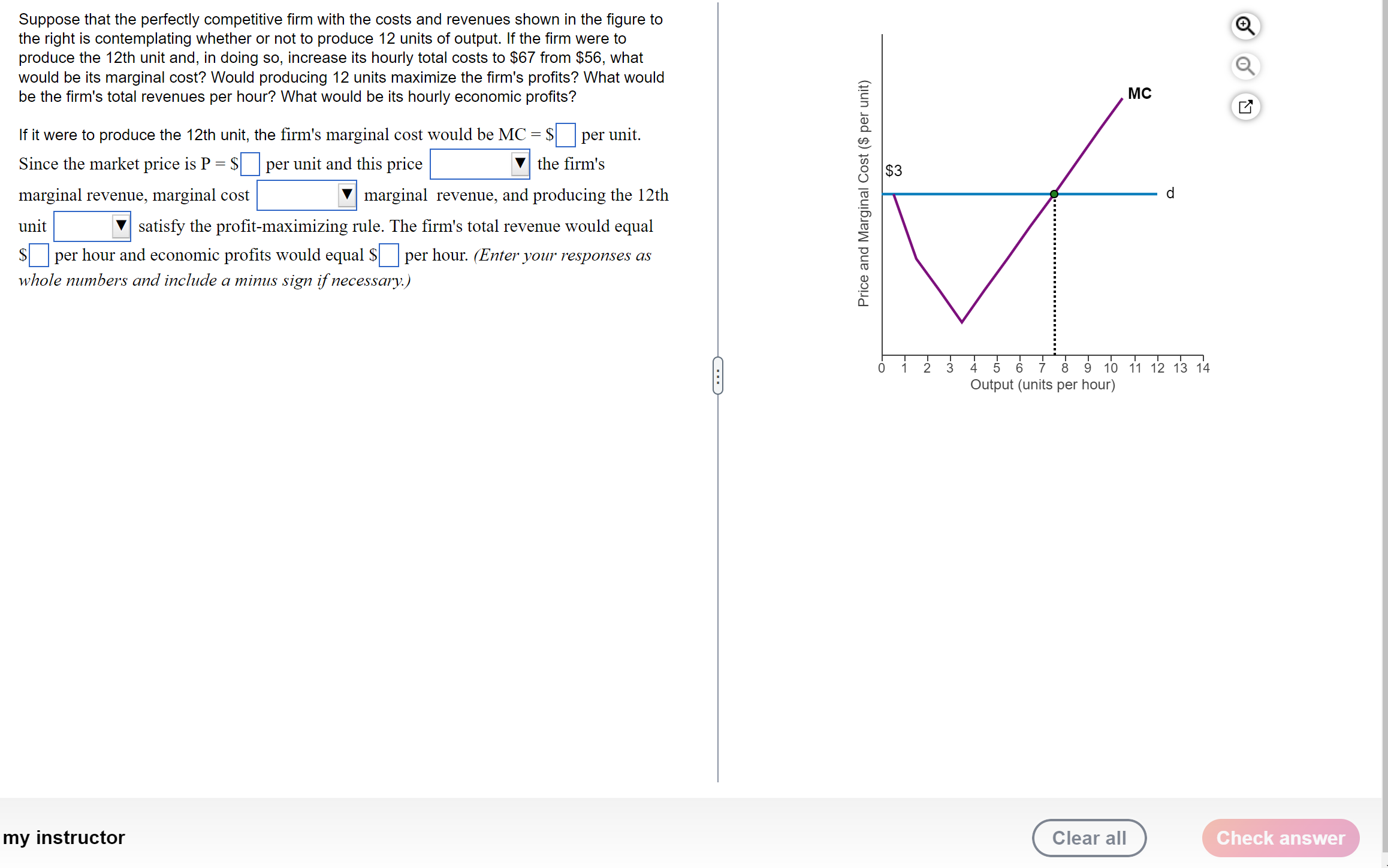 Solved Suppose that the perfectly competitive firm with the | Chegg.com