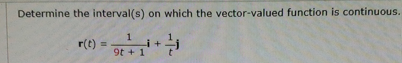 Solved Determine the interval(s) ﻿on which the vector-valued | Chegg.com