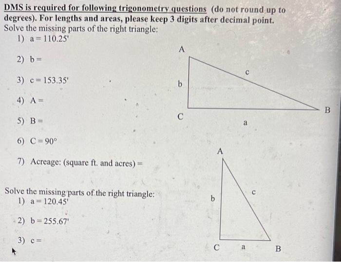 Solved DMS is required for following trigonometry questions | Chegg.com
