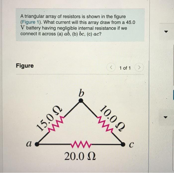 Solved A triangular array of resistors is shown in the | Chegg.com