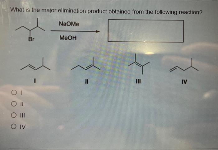 Solved What is the major product of the following reaction? | Chegg.com