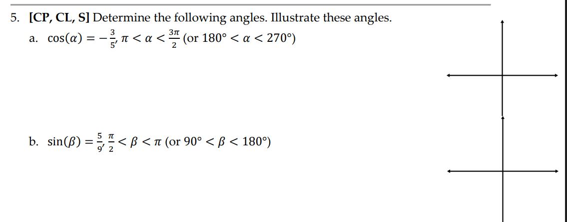 Solved Determine the following angles. Illustrate these | Chegg.com