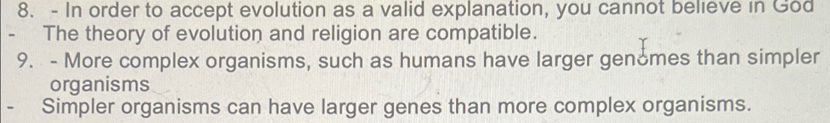 Solved In order to accept evolution as a valid explanation, | Chegg.com