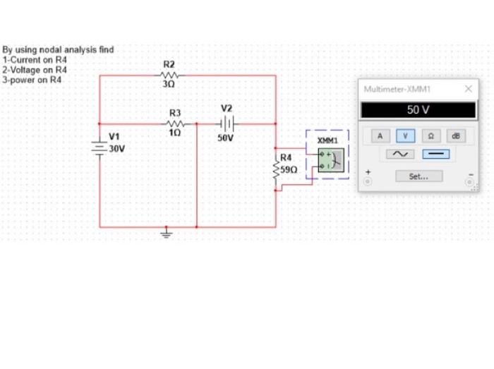 Solved By using nodal ana 1-Current on R4 2-Voltage on R4 | Chegg.com