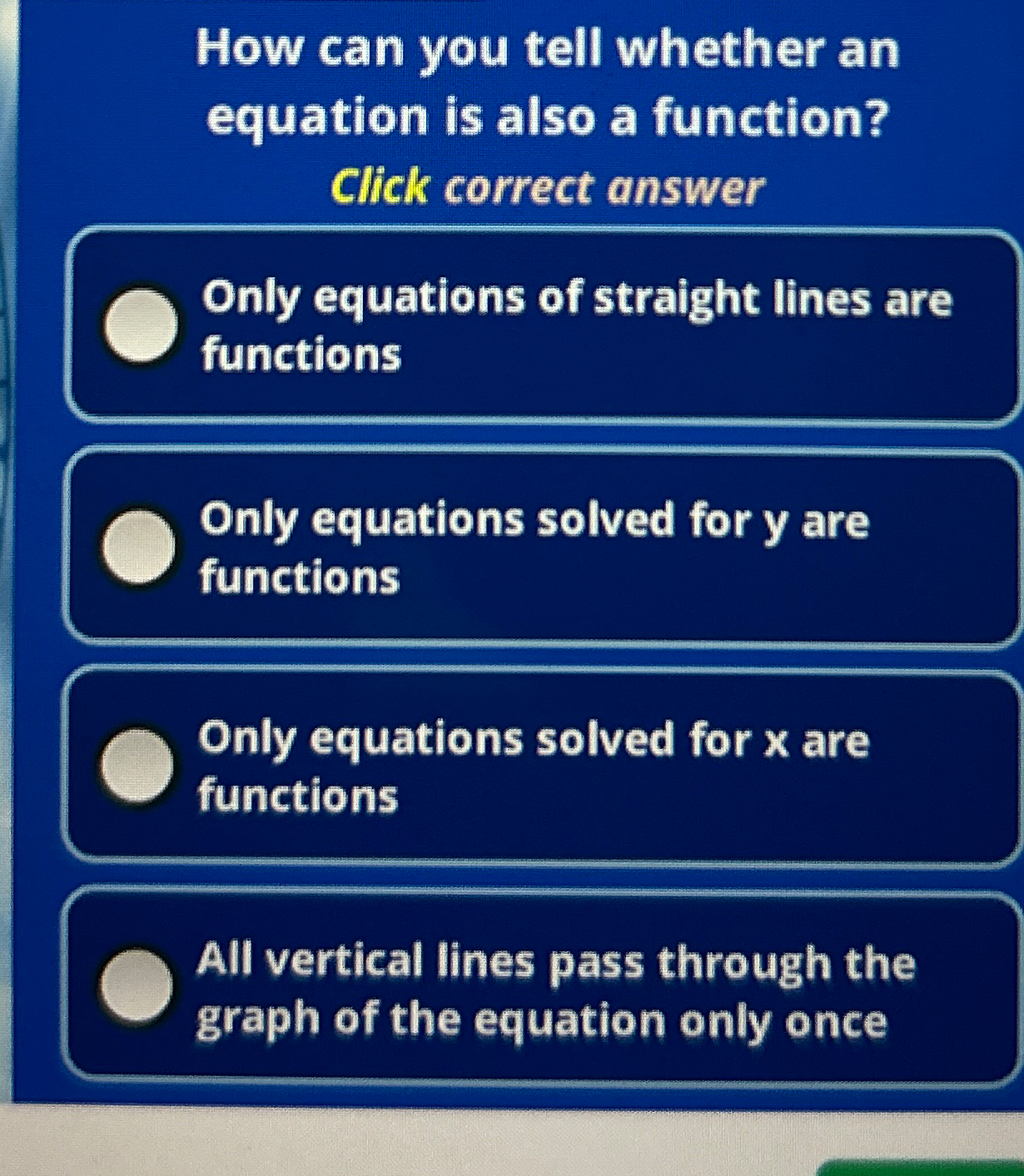 Solved How can you tell whether an equation is also a | Chegg.com