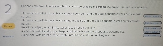 Solved For each statement, indicate whether it is true or | Chegg.com