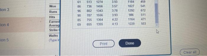Solved Data Table for MLB data build a multipleData Table | Chegg.com