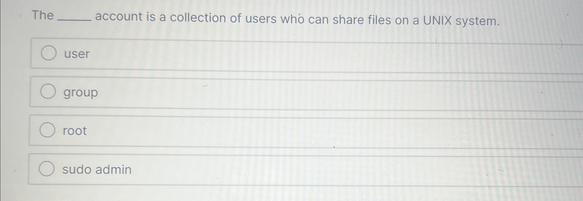 Solved The account is a collection of users who can share | Chegg.com