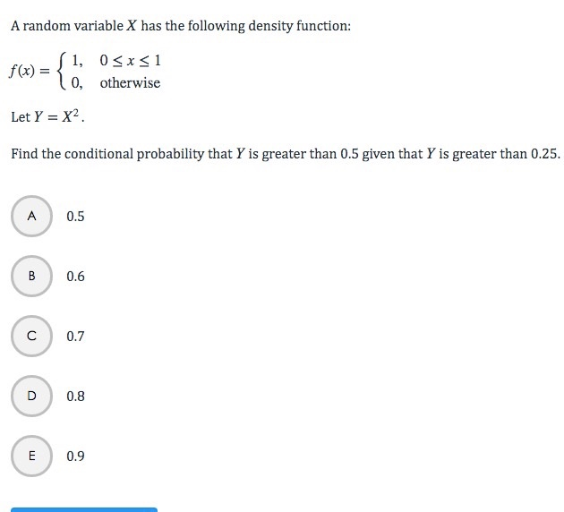 Solved A random variable X has the following density | Chegg.com