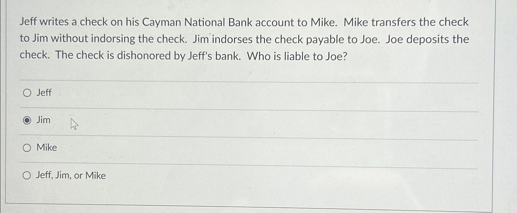 Solved Jeff writes a check on his Cayman National Bank | Chegg.com Solved Jeff writes a check on his Cayman National Bank | Chegg.com