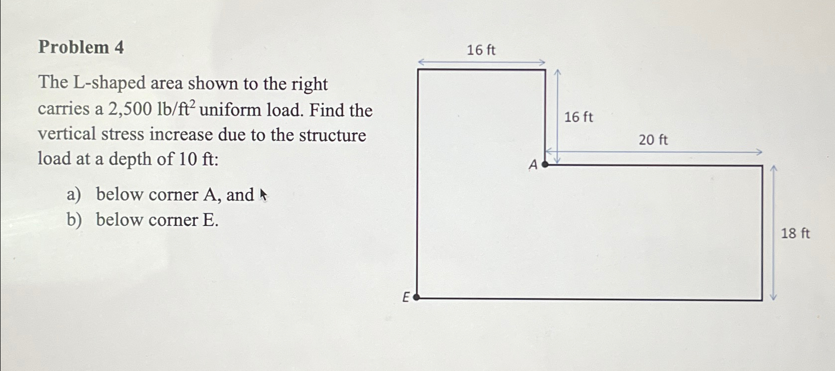 Solved Problem 4The L-shaped area shown to the right carries | Chegg.com