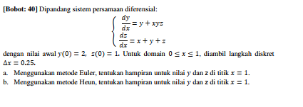 Solved Dipandang sistem persamaan | Chegg.com
