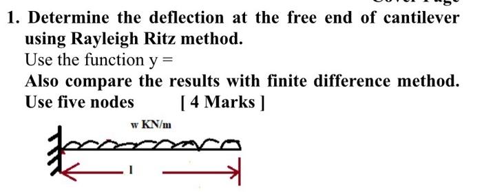 Solved 1. Determine the deflection at the free end of | Chegg.com