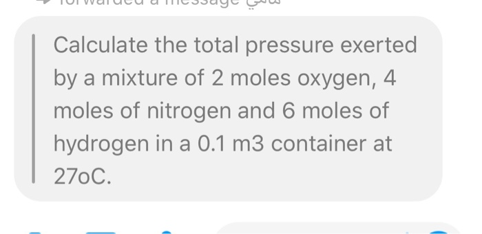 Solved Calculate the total pressure exerted by a mixture of | Chegg.com