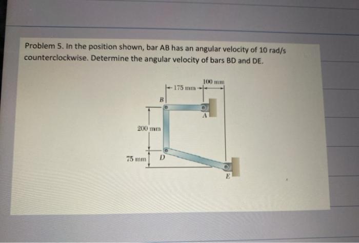 Solved Problem 5. In the position shown, bar AB has an | Chegg.com