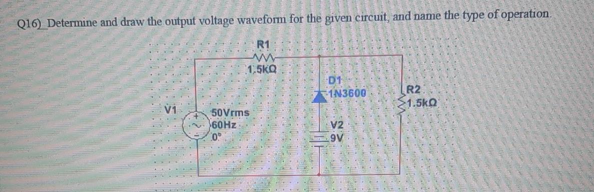 Solved Q12) Determine the output voltage Vo in the circuit | Chegg.com