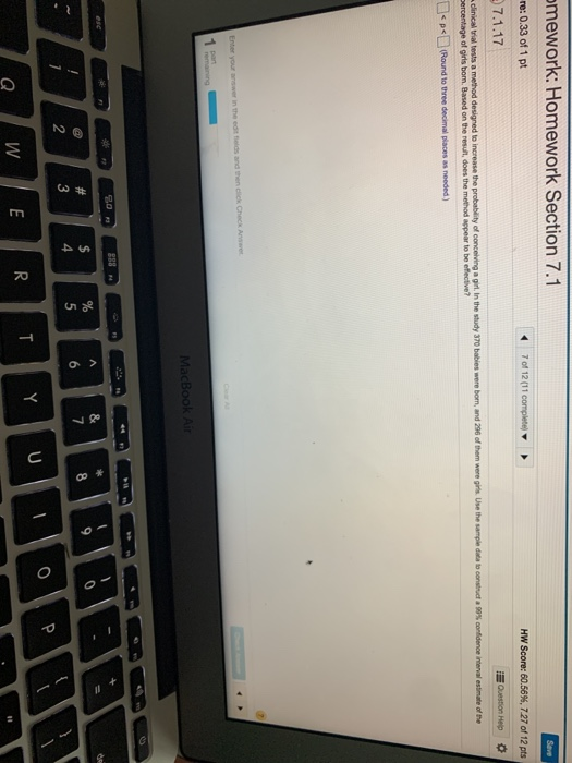 Solved Omework Homework Section 7 1 Save Re 0 33 Of 1 Pt 7