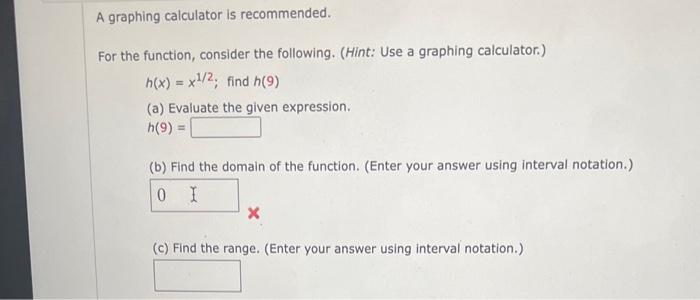 Solved A graphing calculator is recommended. For the | Chegg.com