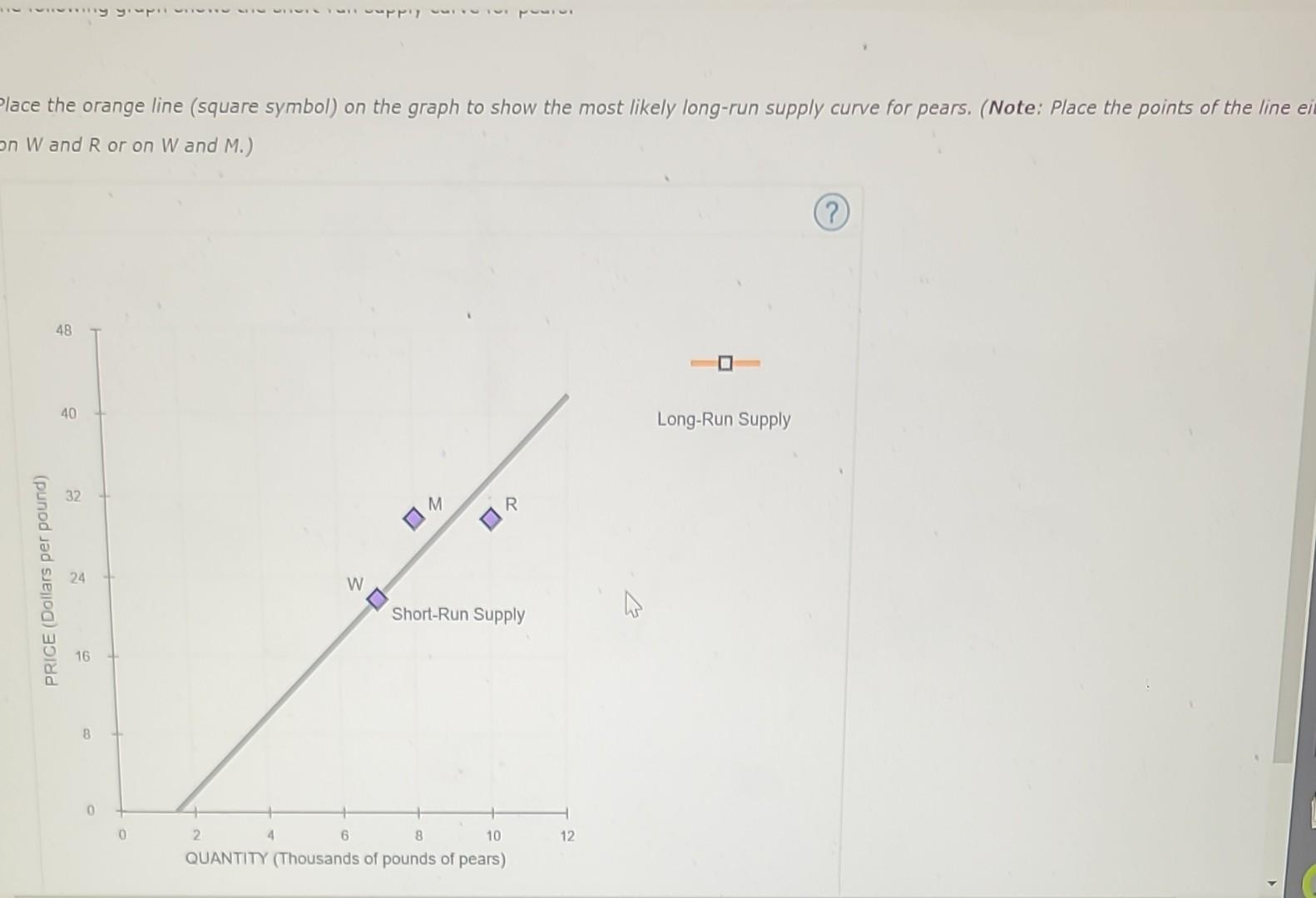 Solved lace the orange line (square symbol) on the graph to | Chegg.com