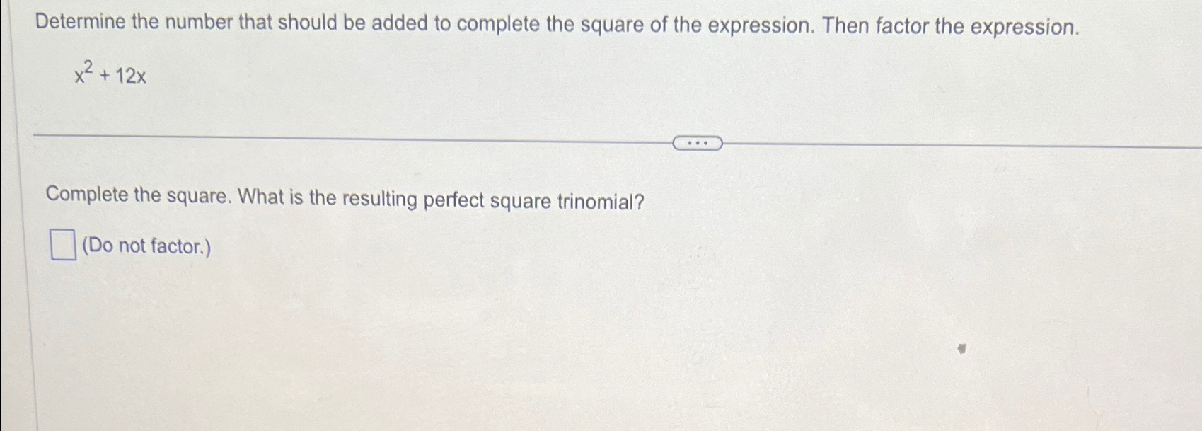 Solved Determine the number that should be added to complete | Chegg.com