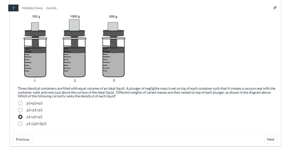 Solved Three identical containers are filled with equal | Chegg.com