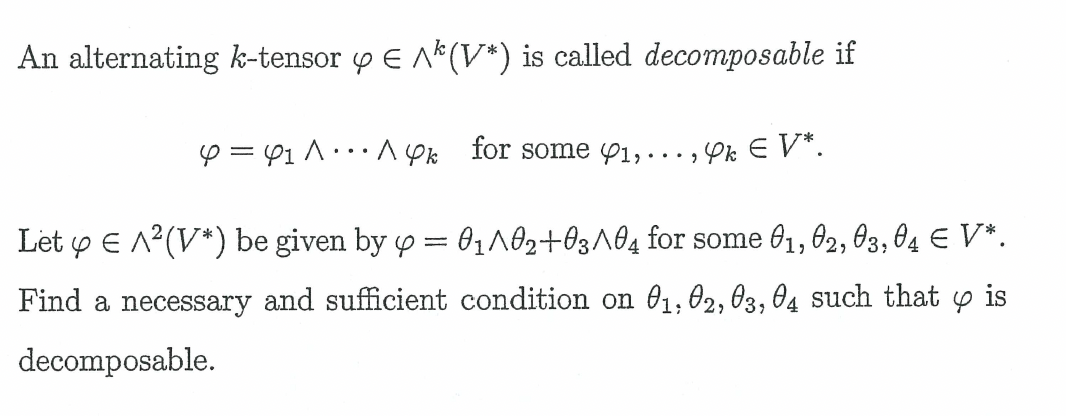 Solved An alternating k-tensor φin???k(V**) ﻿is called | Chegg.com