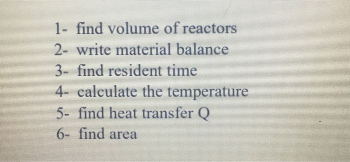 Solved Series CSTR design (Adiabatic Operation) Design a | Chegg.com