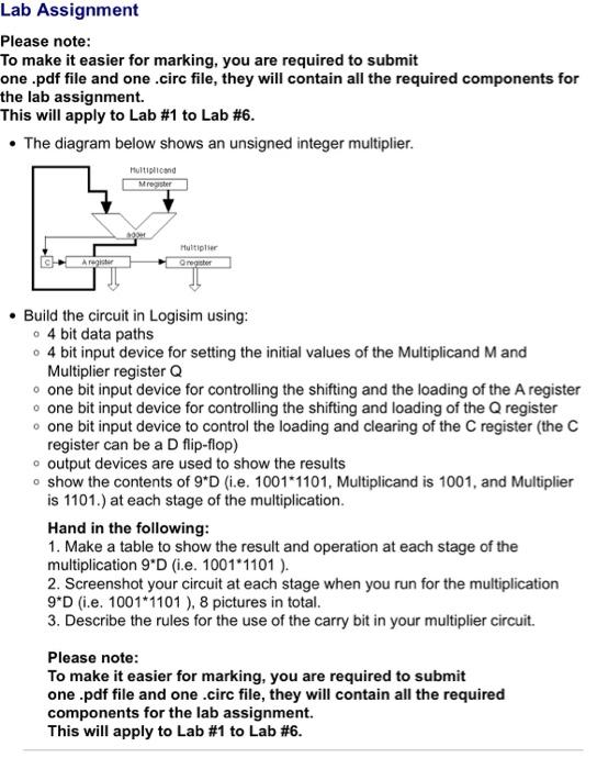 Lab Assignment Please note: To make it easier for | Chegg.com