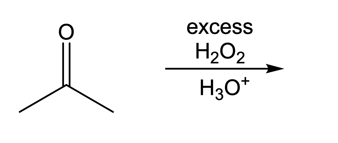 Solved ketone reacted with excess h2o2 | Chegg.com